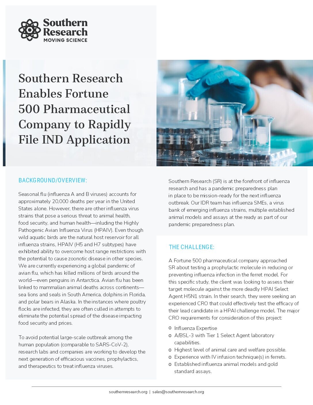 Southern Research Enables Fortune 500 Pharmaceutical Company to Rapidly ...
